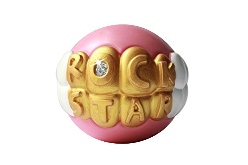 Humunga Bling Rock Star Teeth Shaped Ball Toy for Medium and Large Dogs