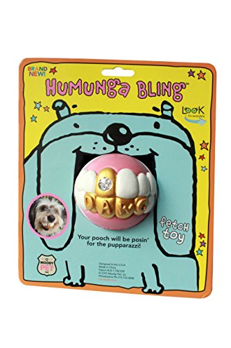 Humunga Bling Rock Star Teeth Shaped Ball Toy for Medium and Large Dogs