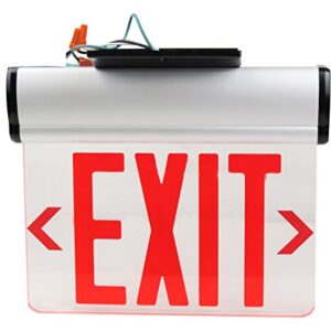 Kaito LED Edge-Lit Exit Sign with Backup Rechargeable Battery and Adjustable Panel, UL Listed