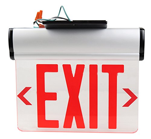 Kaito LED Edge-Lit Exit Sign with Backup Rechargeable Battery and Adjustable Panel, UL Listed