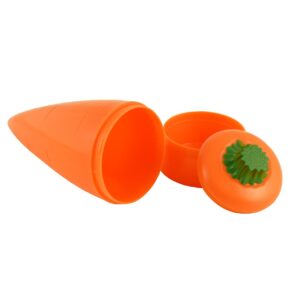 Hutzler Plastic Attack Snack containers, 2.6" x 7", Orange/Green