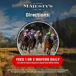 Majesty's Flex XT Wafers - Superior Horse / Equine Joint Support With Increased Supplement Levels - Glucosamine, MSM, Yucca, Vitamin C - 30 Count (1 Month Supply)