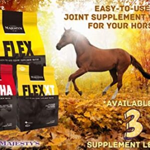 Majesty's Flex XT Wafers - Superior Horse / Equine Joint Support With Increased Supplement Levels - Glucosamine, MSM, Yucca, Vitamin C - 30 Count (1 Month Supply)