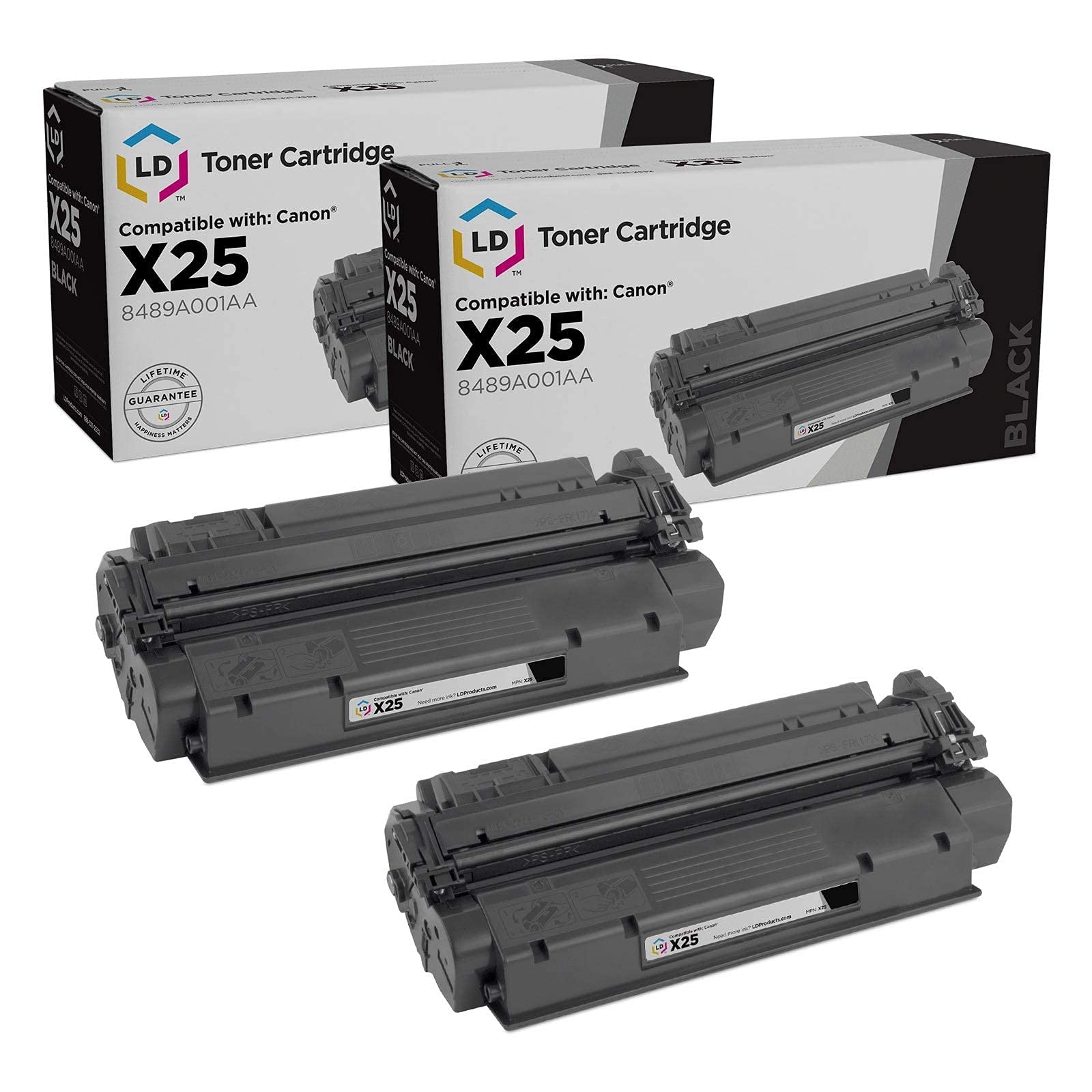 LD Products Remanufactured Toner Cartridge Replacement for Canon X25 8489A001AA (Black, 2-Pack)