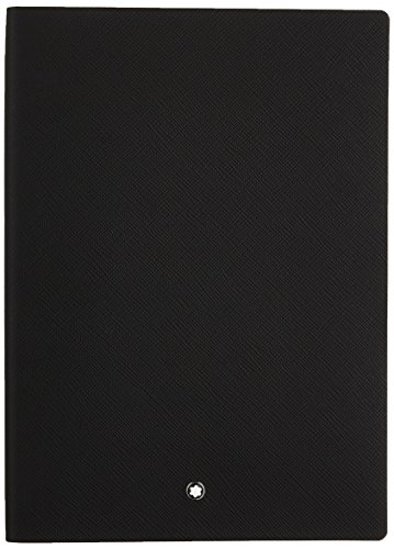 Montblanc Notebook Black Lined #146 Fine Stationery 113294 – Elegant Journal with Leather Binding and Ruled Pages – 1 x (5.9 x 8.2 in.)