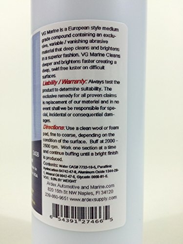 Ardex Labs Clearcoat-Gelcoat - Swirl Free - Automotive - Marine Crossover Rubbing Compound - Gal.