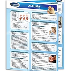 Asthma - Health Medical Quick Reference Guide - 4-page 8.5" x 11" Laminated