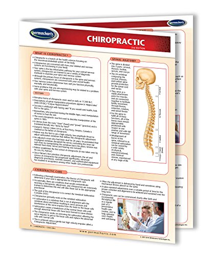 Chiropractic Medicine Guides - 4 Chart Bundle - Medical Quick Reference Guides by Permacharts