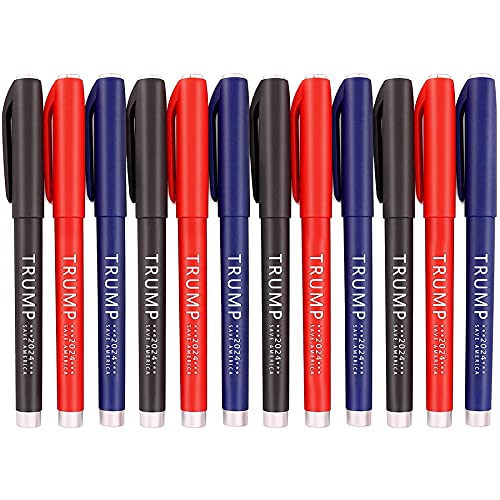 Trump Pens 2024 -Save America! Support Donald Trump For 2024 President Election Pens With"SAVE AMERICA" Slogan, Black Ink, Pack of 12