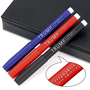 Trump Pens 2024 -Save America! Support Donald Trump For 2024 President Election Pens With"SAVE AMERICA" Slogan, Black Ink, Pack of 12