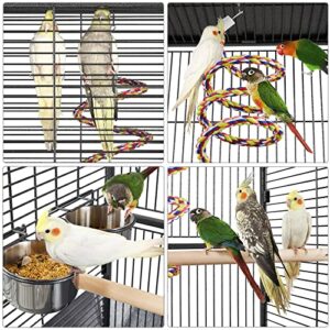 Yaheetech 61.5-inch Wrought Iron Rolling Large Parrot Bird Cage for Parakeets with Play Top