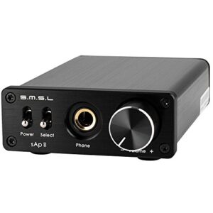 smsl audio sap-ii pro black headphone amplifier, black