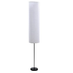 catalina 18583-000 modern 2-light zen stick floor lamp with rice paper shade, 70", black classic