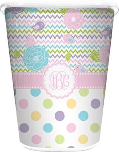 rnk shops girly girl waste basket - single sided (white) (personalized)