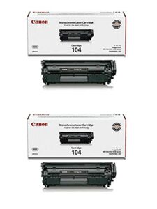 canon 104 original toner cartridge, black, 2 pack