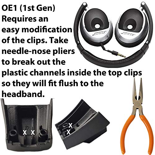 Headband Cushion Kit (Black) Compatible with Bose AE2, AE2w, OE (First Generation) Not Compatible with AE2 SoundTrue or Any SoundLink Models. Your Model Number is Underneath The Ear Cushions!