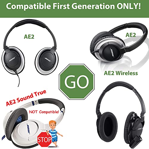 Headband Cushion Kit (Black) Compatible with Bose AE2, AE2w, OE (First Generation) Not Compatible with AE2 SoundTrue or Any SoundLink Models. Your Model Number is Underneath The Ear Cushions!