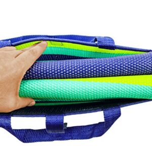 Camco Handy Mat with Strap, Perfect for Picnics, Beaches, RV and Outings, Weather-Proof and Weather Resistant (Green/Turquoise - 60" x 78") (42806)