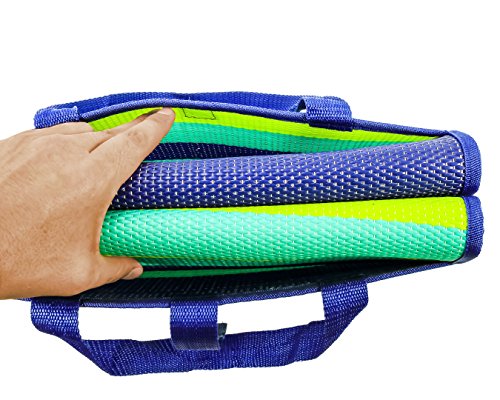 Camco Handy Mat with Strap, Perfect for Picnics, Beaches, RV and Outings, Weather-Proof and Weather Resistant (Green/Turquoise - 60" x 78") (42806)