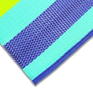 Camco Handy Mat with Strap, Perfect for Picnics, Beaches, RV and Outings, Weather-Proof and Weather Resistant (Green/Turquoise - 60" x 78") (42806)