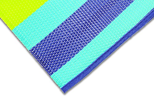 Camco Handy Mat with Strap, Perfect for Picnics, Beaches, RV and Outings, Weather-Proof and Weather Resistant (Green/Turquoise - 60" x 78") (42806)