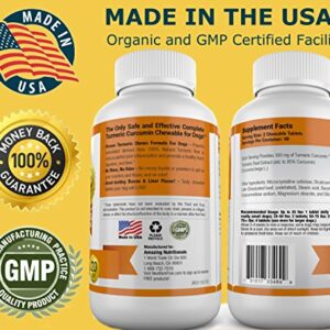 Amazing Turmeric for Dogs Curcumin Pet Antioxidant, Eliminates Joint Pain Inflammation, 120 Chews