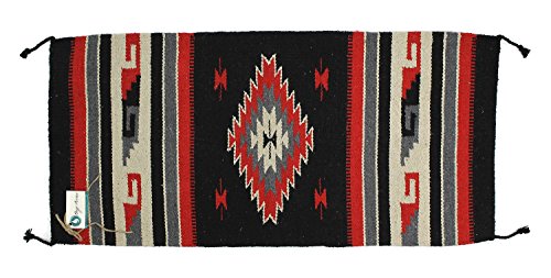 Onyx Arrow Southwest Area Rug, 32 x 64 Inches, Center Diamond, Black/Red