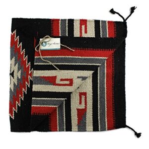 Onyx Arrow Southwest Area Rug, 32 x 64 Inches, Center Diamond, Black/Red