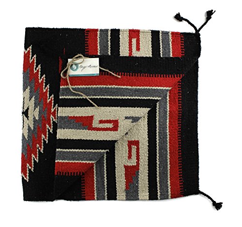 Onyx Arrow Southwest Area Rug, 32 x 64 Inches, Center Diamond, Black/Red