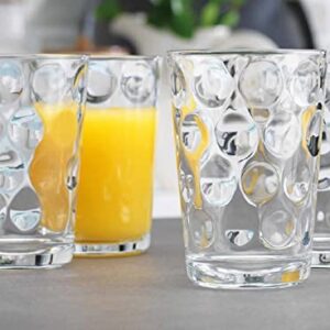 Home Essentials & Beyond Glassware Set 18 Piece Mixed Drinkware. Set of 6 Glass Tumblers 17 oz., Set of 6 Rock 13 oz. and Set of 6 Juice 7 oz Glass Cups Drinking Glasses.