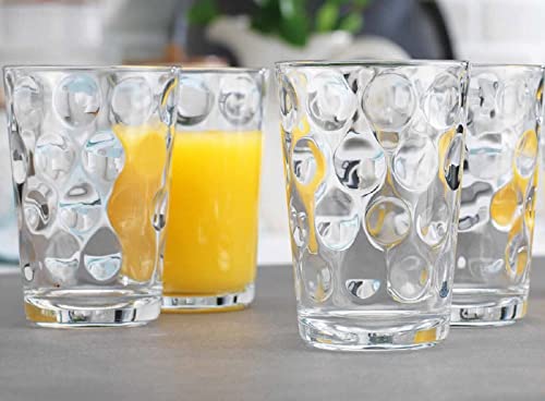 Home Essentials & Beyond Glassware Set 18 Piece Mixed Drinkware. Set of 6 Glass Tumblers 17 oz., Set of 6 Rock 13 oz. and Set of 6 Juice 7 oz Glass Cups Drinking Glasses.