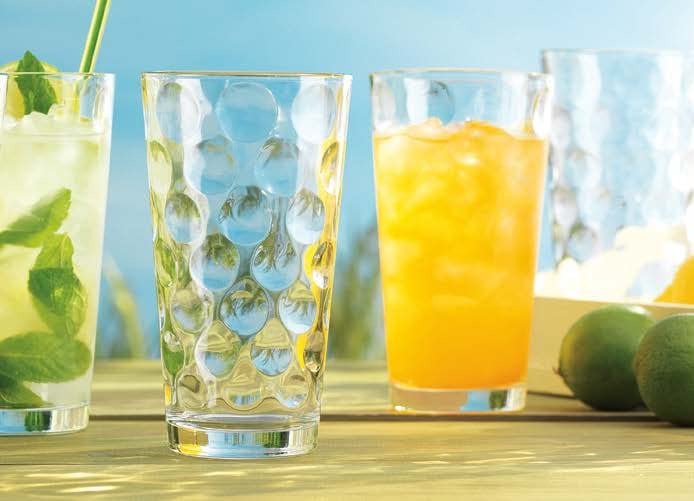 Home Essentials & Beyond Glassware Set 18 Piece Mixed Drinkware. Set of 6 Glass Tumblers 17 oz., Set of 6 Rock 13 oz. and Set of 6 Juice 7 oz Glass Cups Drinking Glasses.