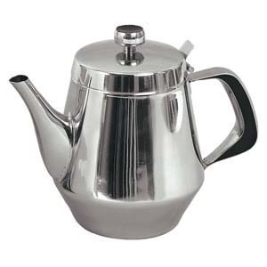 stainless steel gooseneck tea pot w/vented hinged lid, 32 fluid ounces (4-5 cups) by pride of india