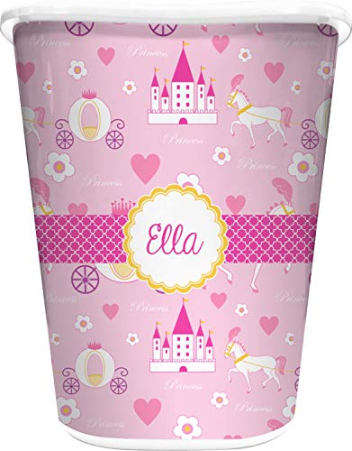 RNK Shops Princess Carriage Waste Basket - Single Sided (White) (Personalized)