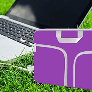 HESTECH Laptop case 14 inch,Chromebook Sleeve Cover,Neoprene Protective Carrying Bag for 14-15.6" HP Asus Acer Samsung Sony Lenovo Dell XPS Surface Book 15/16 inch MacBook Pro Computer,Purple