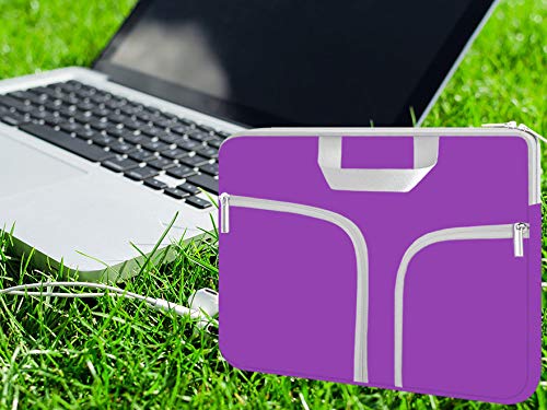 HESTECH Laptop case 14 inch,Chromebook Sleeve Cover,Neoprene Protective Carrying Bag for 14-15.6" HP Asus Acer Samsung Sony Lenovo Dell XPS Surface Book 15/16 inch MacBook Pro Computer,Purple