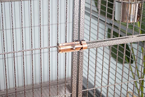 Double Cage with Center Divider for Bird Parrot Aviary W64xd32xh73