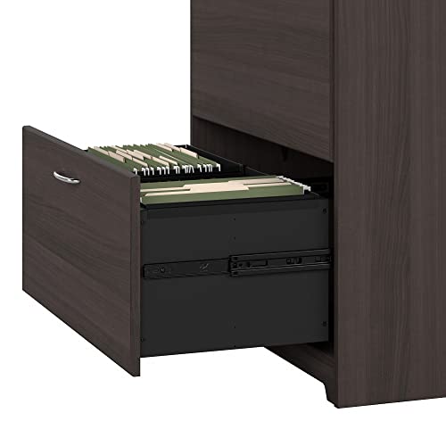 Bush Furniture Cabot 2 Drawer Lateral File Cabinet, Heather Gray