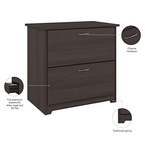 Bush Furniture Cabot 2 Drawer Lateral File Cabinet, Heather Gray