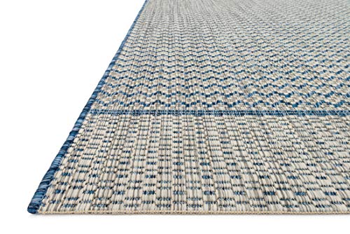 Loloi Isle Collection IE-03 Grey/Blue 5'-3" x 7'-7" Area Rug