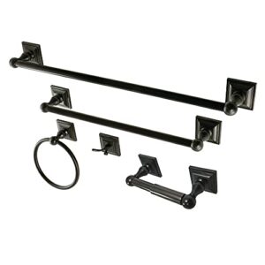 kingston brass bahk3212478orb serano towel bar/towel ring/toilet paper holder/robe hook, 18"/24", oil rubbed bronze