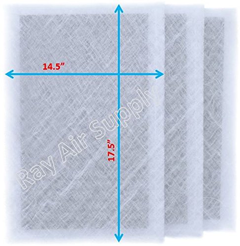 RAYAIR SUPPLY 16x20 Dynamic Air Cleaner Replacement Filter Pads 16X20 Refills (3 Pack) White