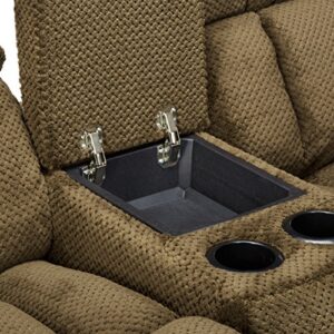 Coaster Home Furnishings Weissman Pillow Padded Reclining Loveseat with Cupholders and Storage, Chocolate