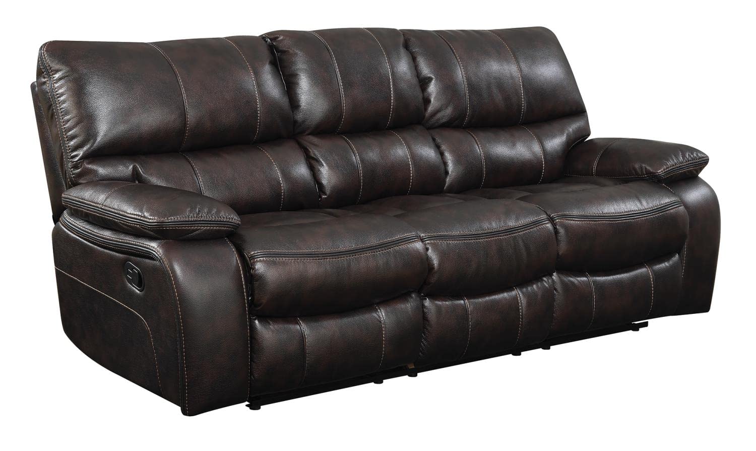 Coaster Home Furnishings Willemse Motion Sofa with Drop-Down Table Dark Brown