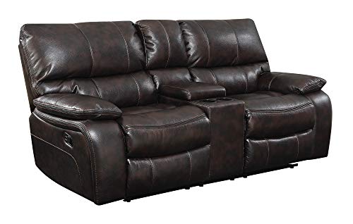 Coaster Furniture Willemse Collection Motion Loveseat Two-Tone Dark Brown 601932