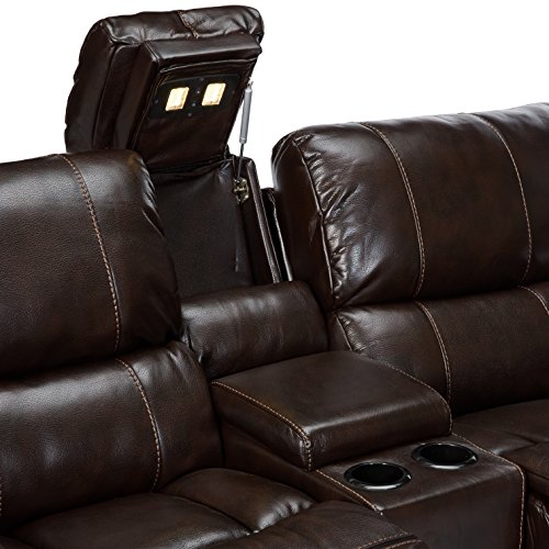 Coaster Furniture Willemse Collection Motion Loveseat Two-Tone Dark Brown 601932