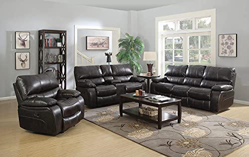 Coaster Furniture Willemse Collection Motion Loveseat Two-Tone Dark Brown 601932