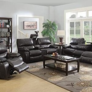 Coaster Furniture Willemse Collection Motion Loveseat Two-Tone Dark Brown 601932