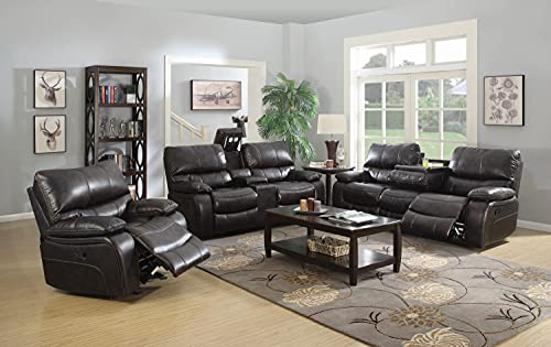 Coaster Furniture Willemse Collection Motion Loveseat Two-Tone Dark Brown 601932