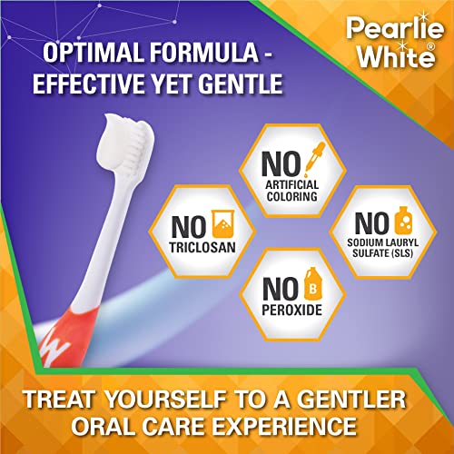 Pearlie White Active Remineralization Fluoride Free Toothpaste | 3.8oz/110gm | Remineralizing Toothpaste for Tooth Enamel Repair | Helps Remove Stains | Contains Hydroxyapatite and Xylitol | Pack of 1